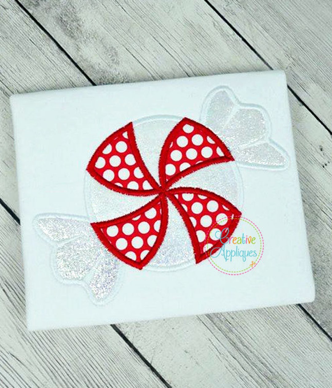 Peppermint Candy Applique Digital Machine Embroidery Design 4 Sizes ...