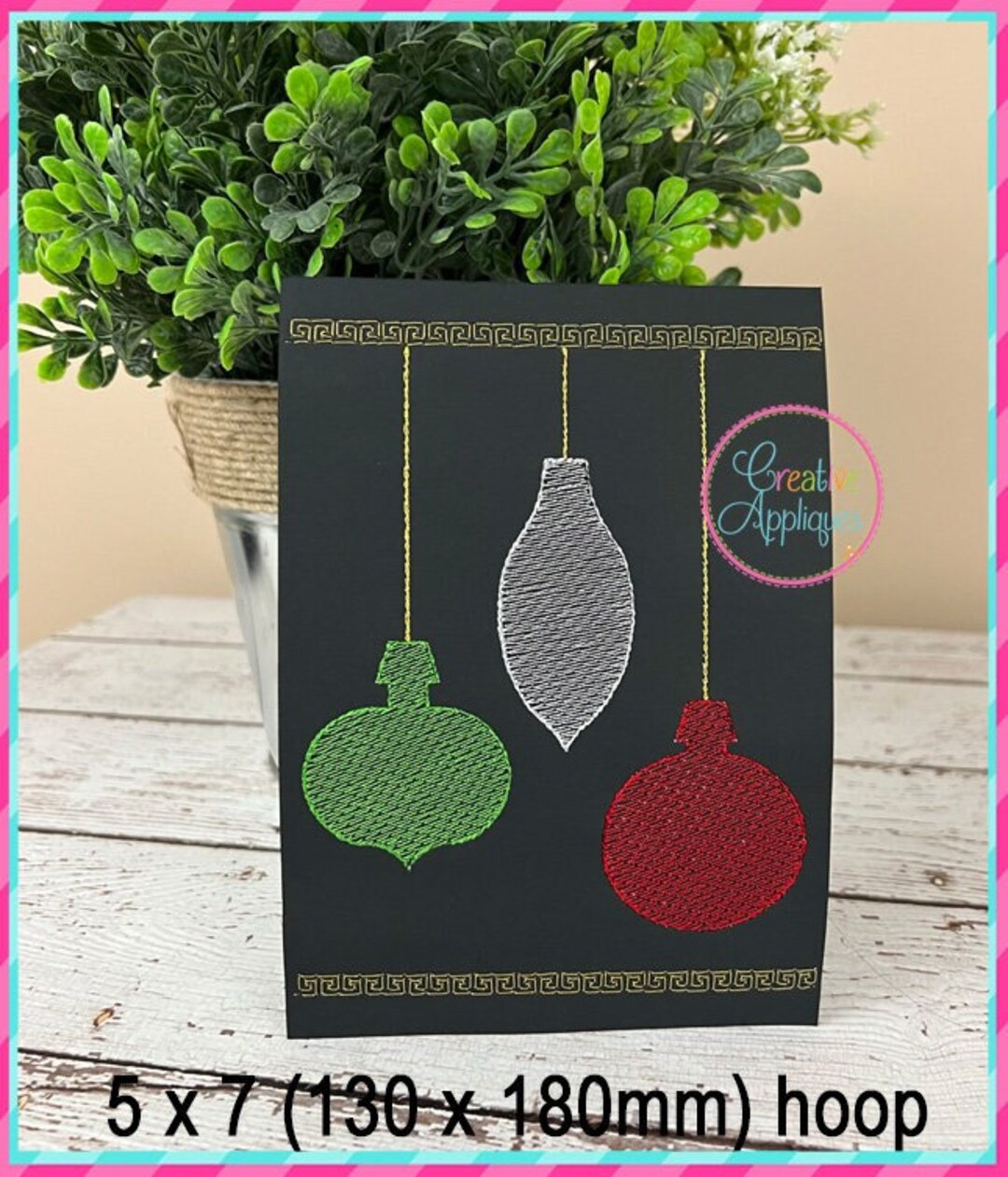 Ornaments Card Embroidery Machine Design, Embroidery on Paper, Card ...