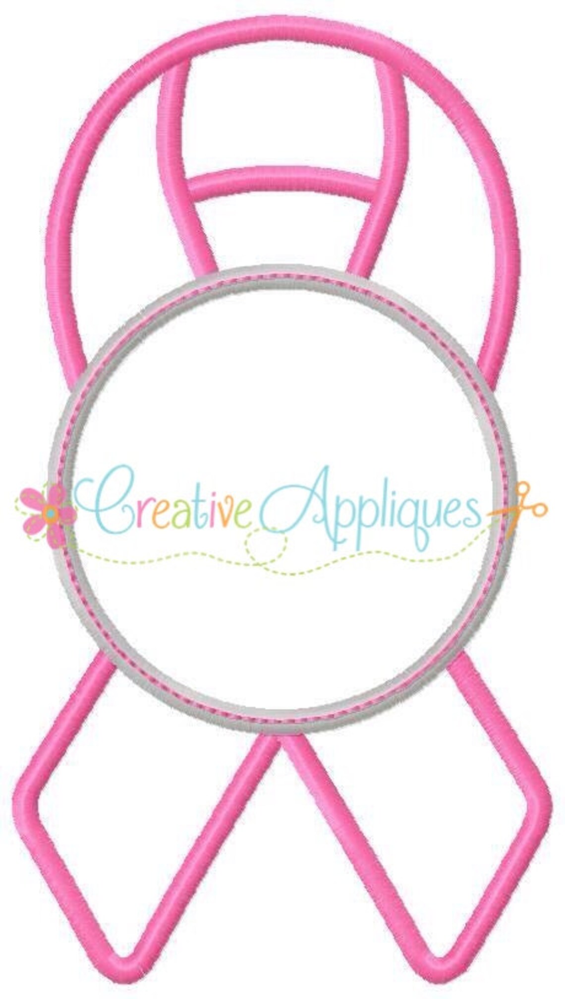 Monogram Awareness Support Ribbon Digital Machine Embroidery - Etsy