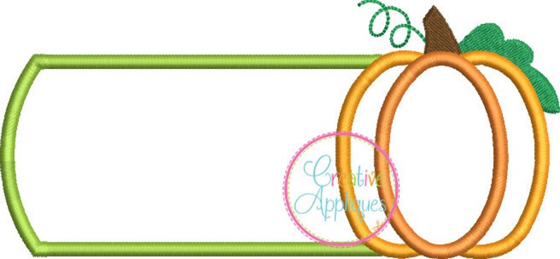 Pumpkin Frame Digital Machine Embroidery Applique Design 9 Sizes ...