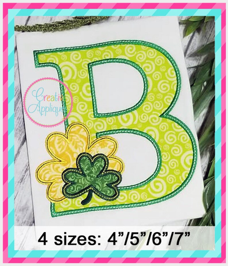 Shamrock Clover Alphabet Letter Set A-Z Number 0-9 Applique | Etsy