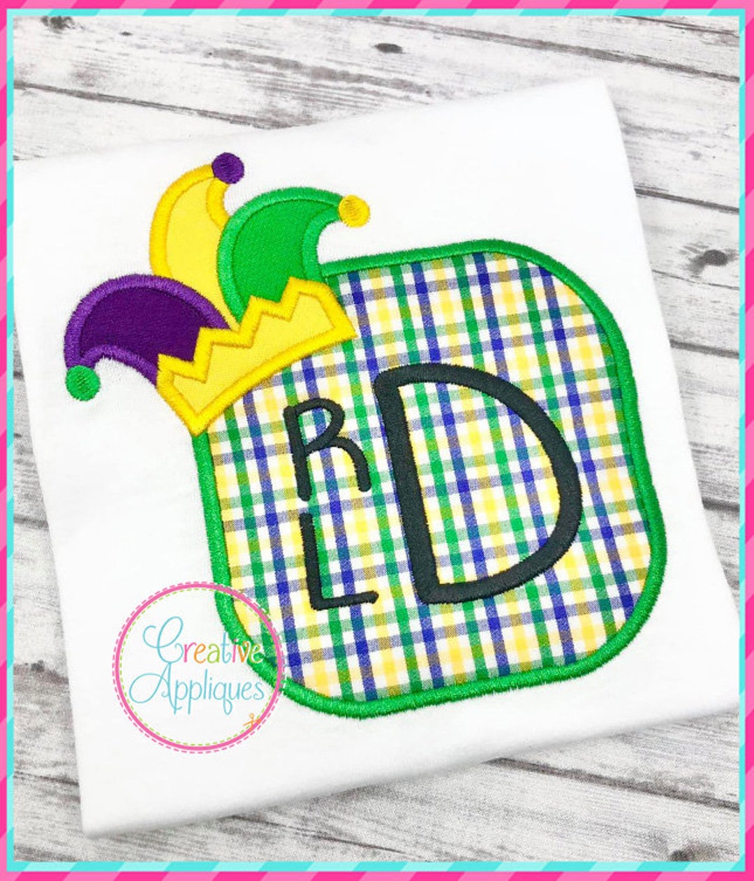 Jester Hat Applique Frame Machine Embroidery Design 4 Sizes, Jester Hat ...