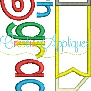 6th Sixth Grade Pencil Digital Machine Embroidery Applique Design 4 ...
