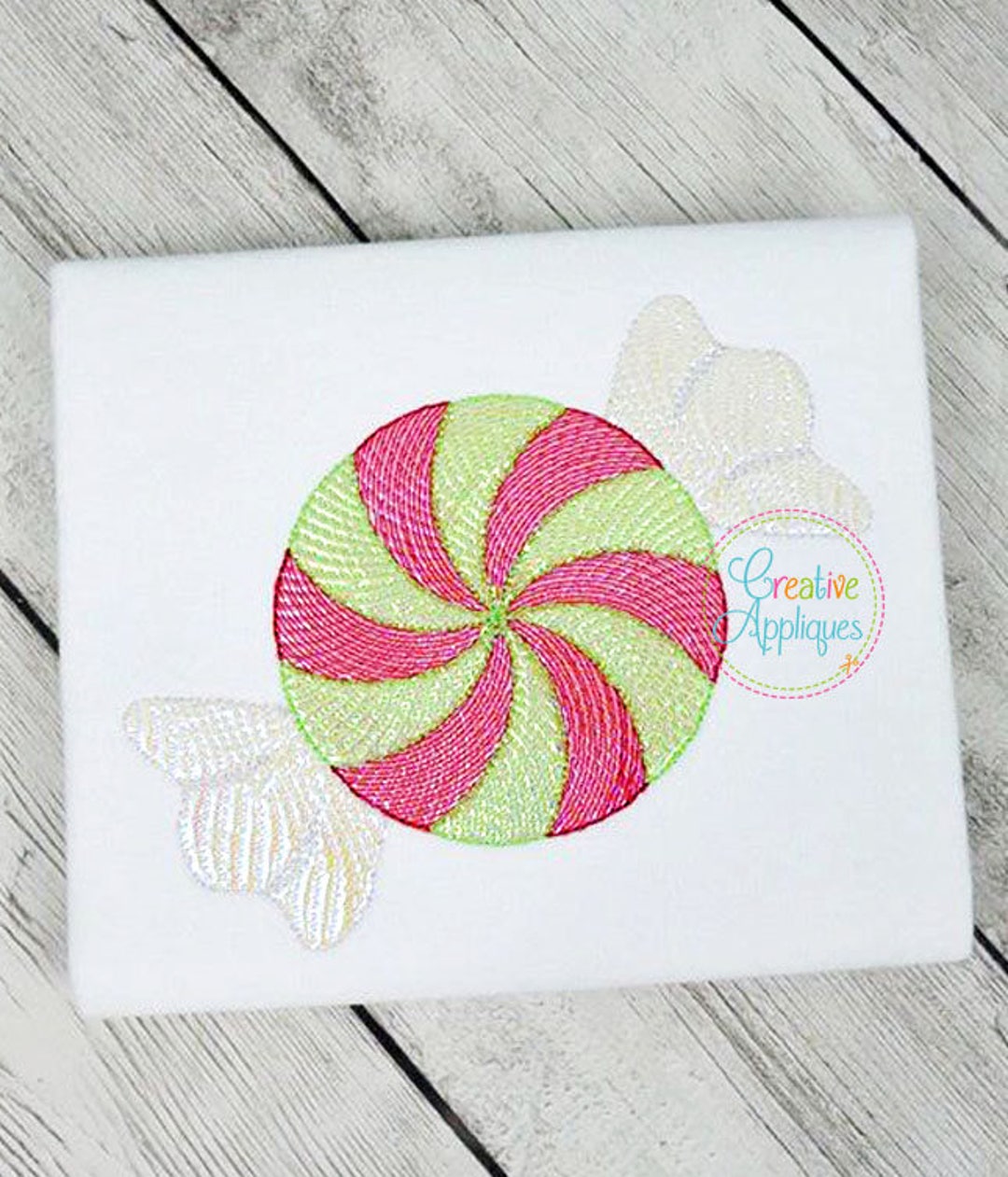Peppermint Candy Sketch Stitching Digital Machine Embroidery Design 4 ...