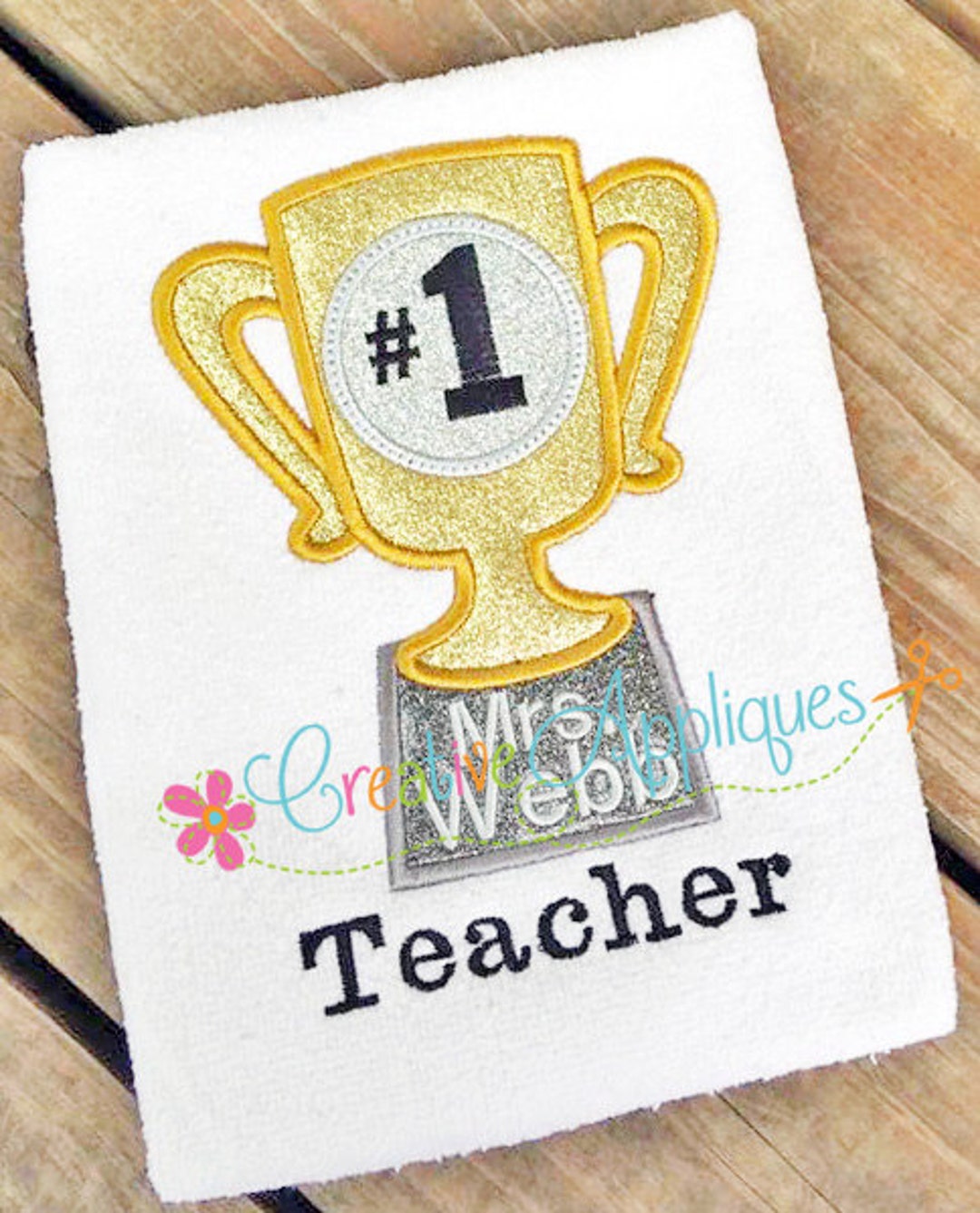 Trophy Monogram Digital Machine Embroidery Applique Design 4 Sizes ...