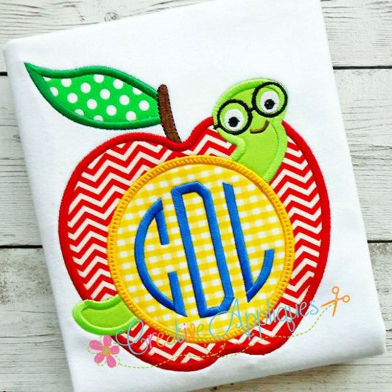 Apple Applique - Etsy