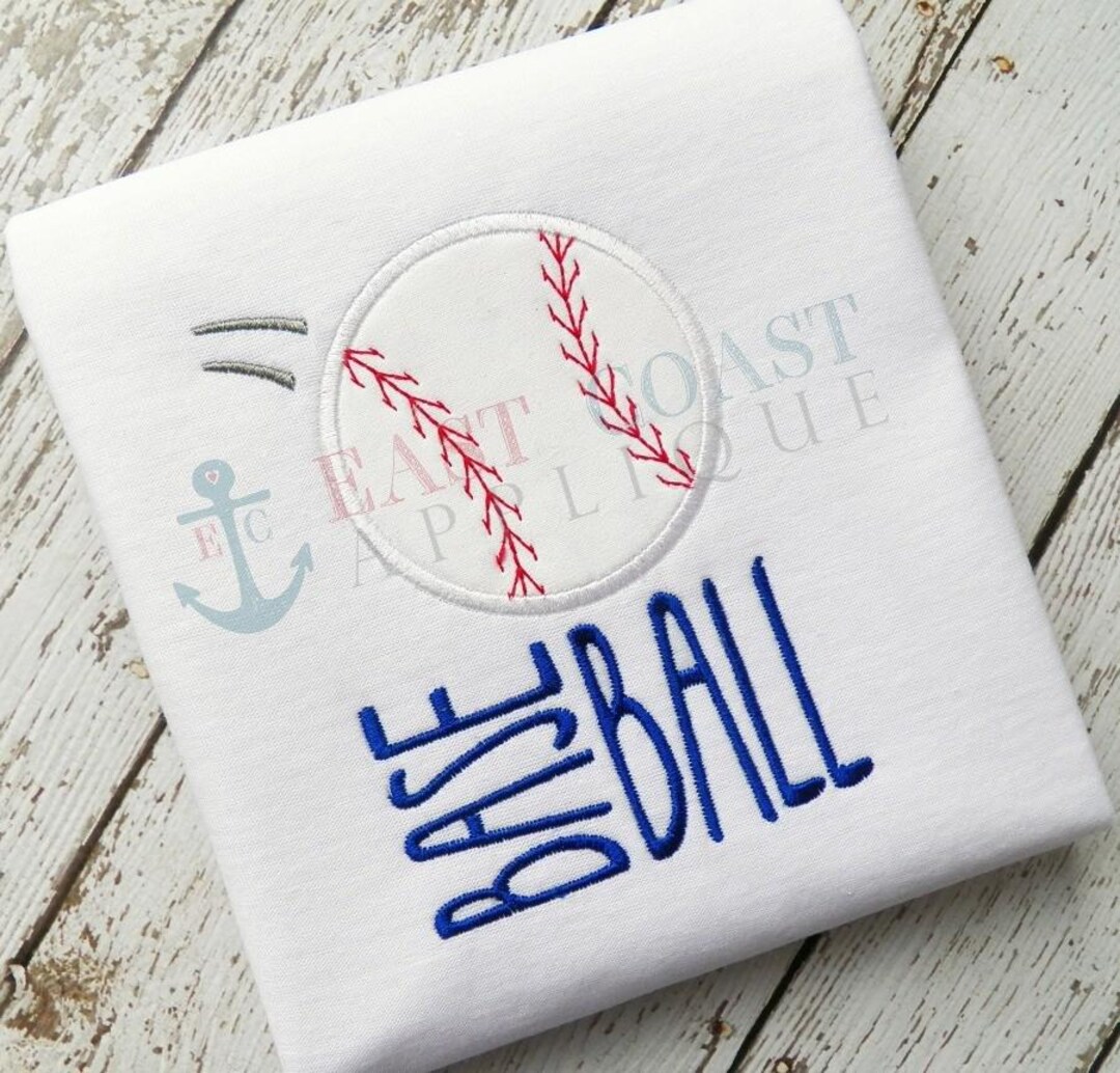 Baseball Applique Design, Machine Embroidery Design, Embroidery Design ...