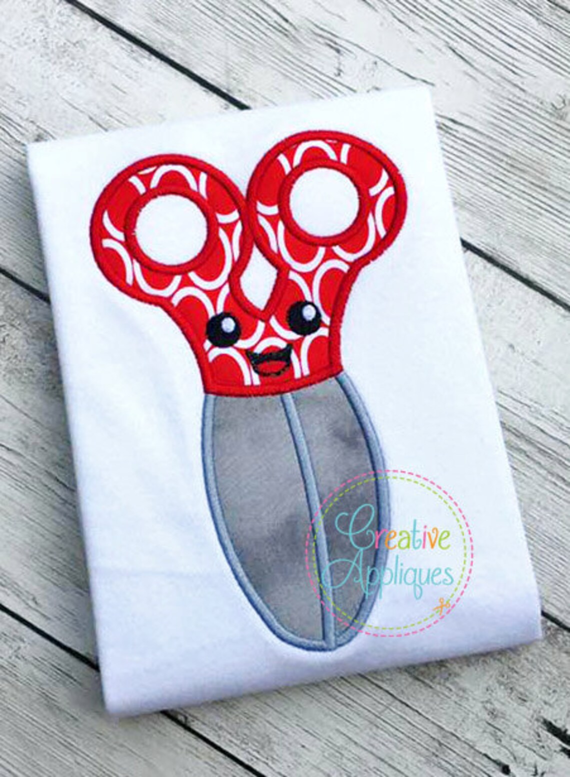 Happy Scissors Digital Machine Embroidery Applique Design 5 - Etsy