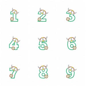 Viking Numbers Applique Design Set, Machine Embroidery, Embroidery ...