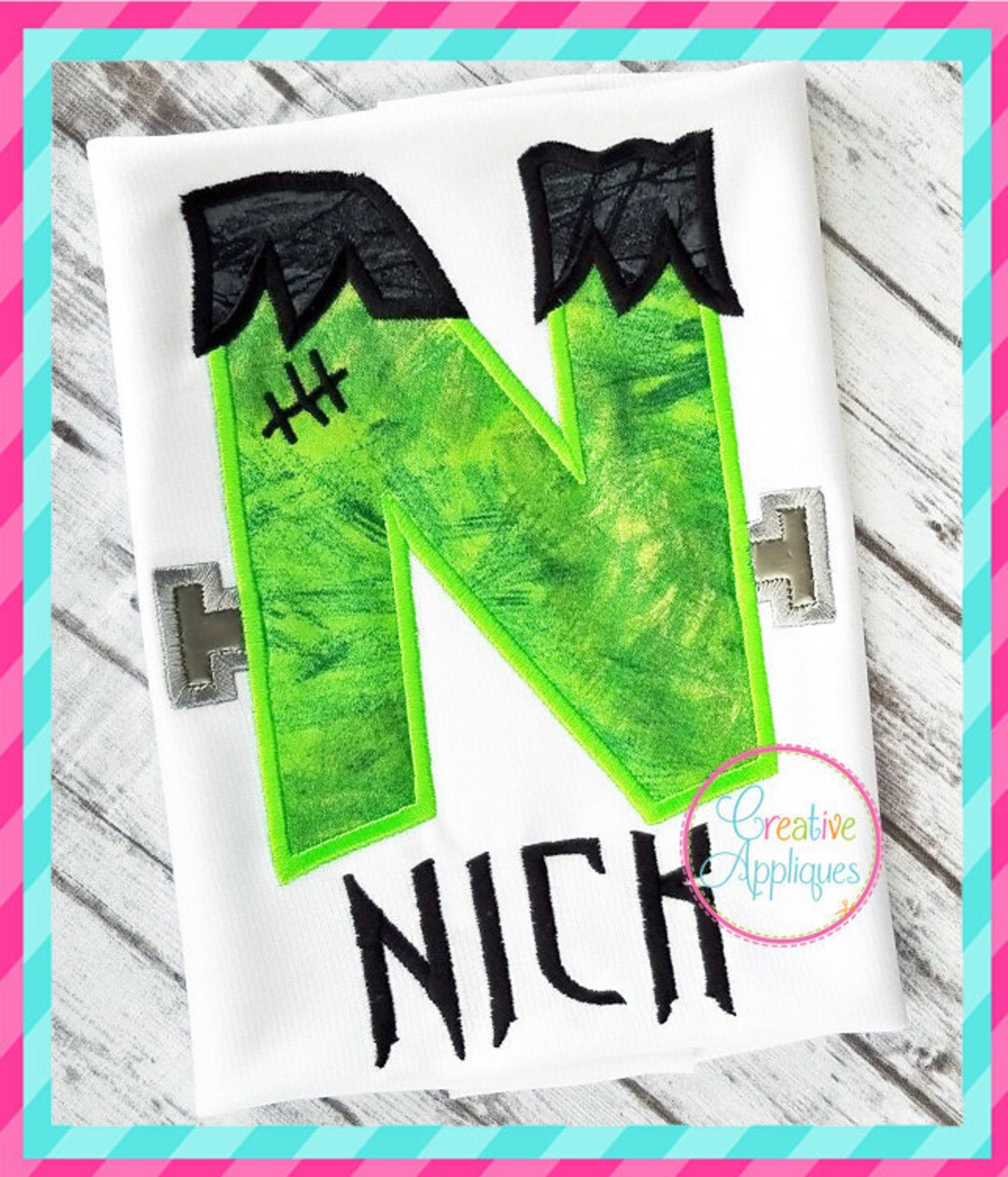 Frankie Alphabet Letter Applique Machine Embroidery Design 4 Sizes ...