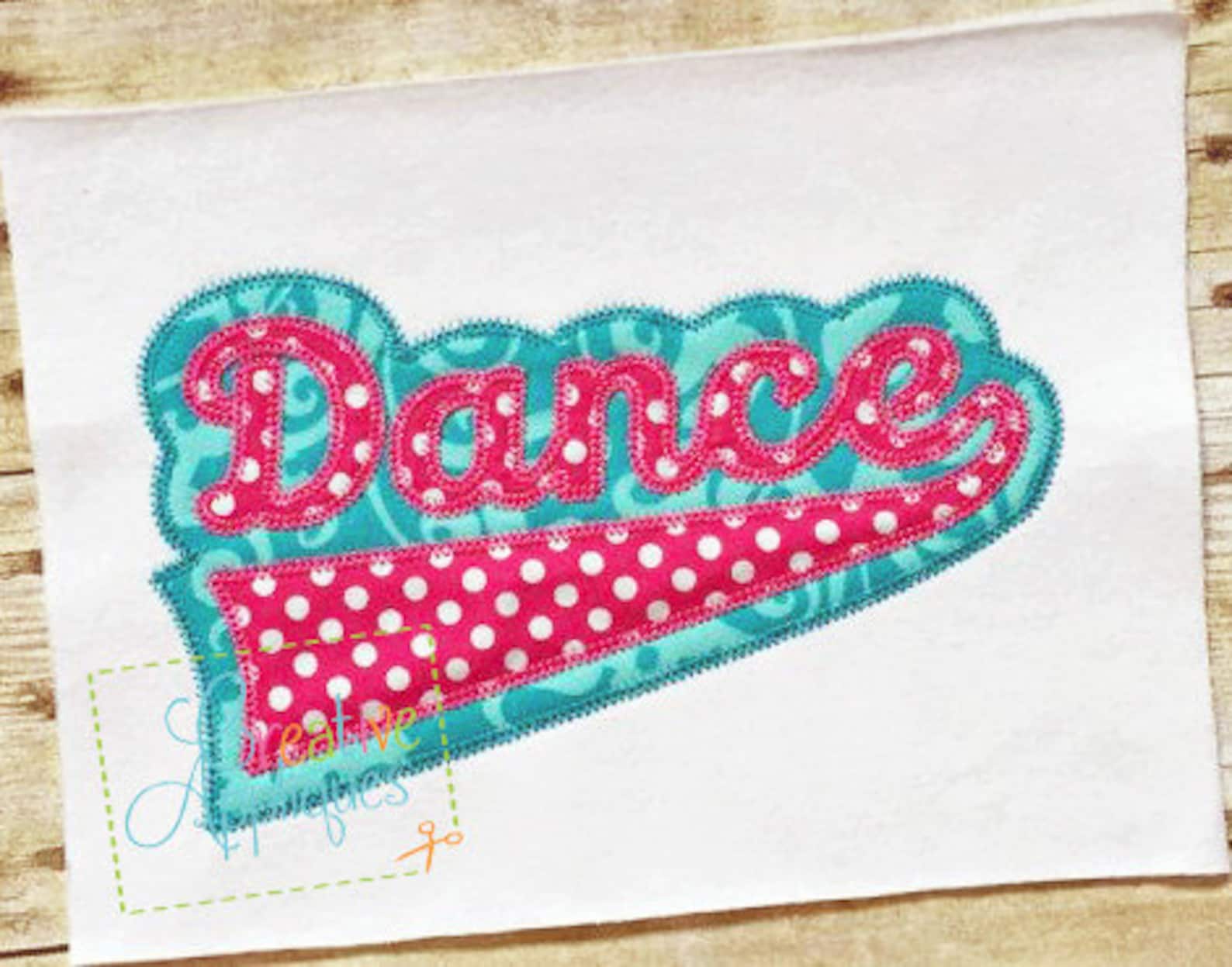 Dance Digital Machine Embroidery Applique Design 6 Sizes - Etsy