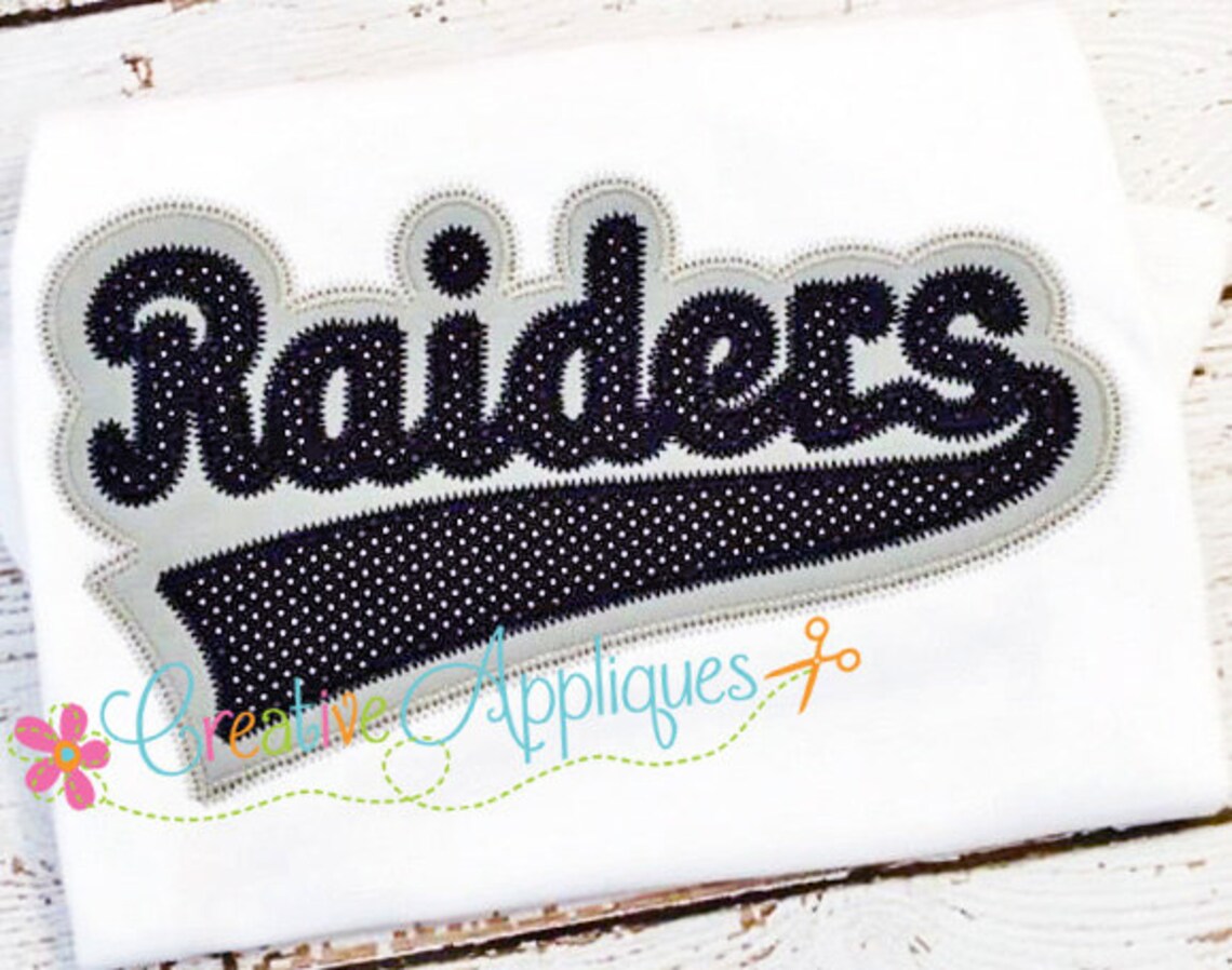 Raiders Digital Machine Embroidery Applique Design 6 Sizes, Raiders ...