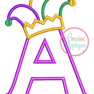 Jester Hat Alphabet Applique Machine Embroidery Design 4 Sizes, Jester ...