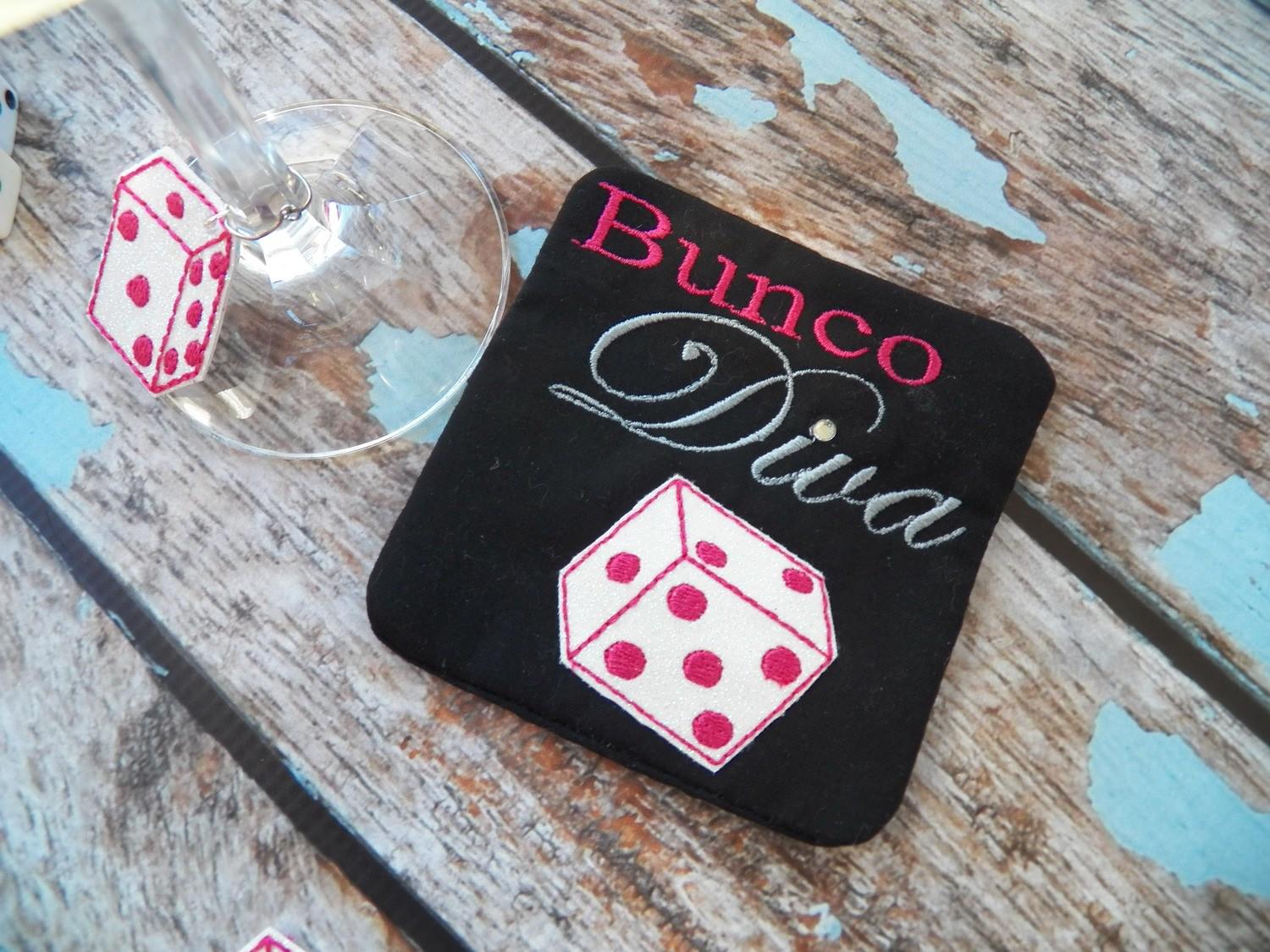 Bunco Coaster in the Hoop Machine Embroidery Design, in the Hoop ...