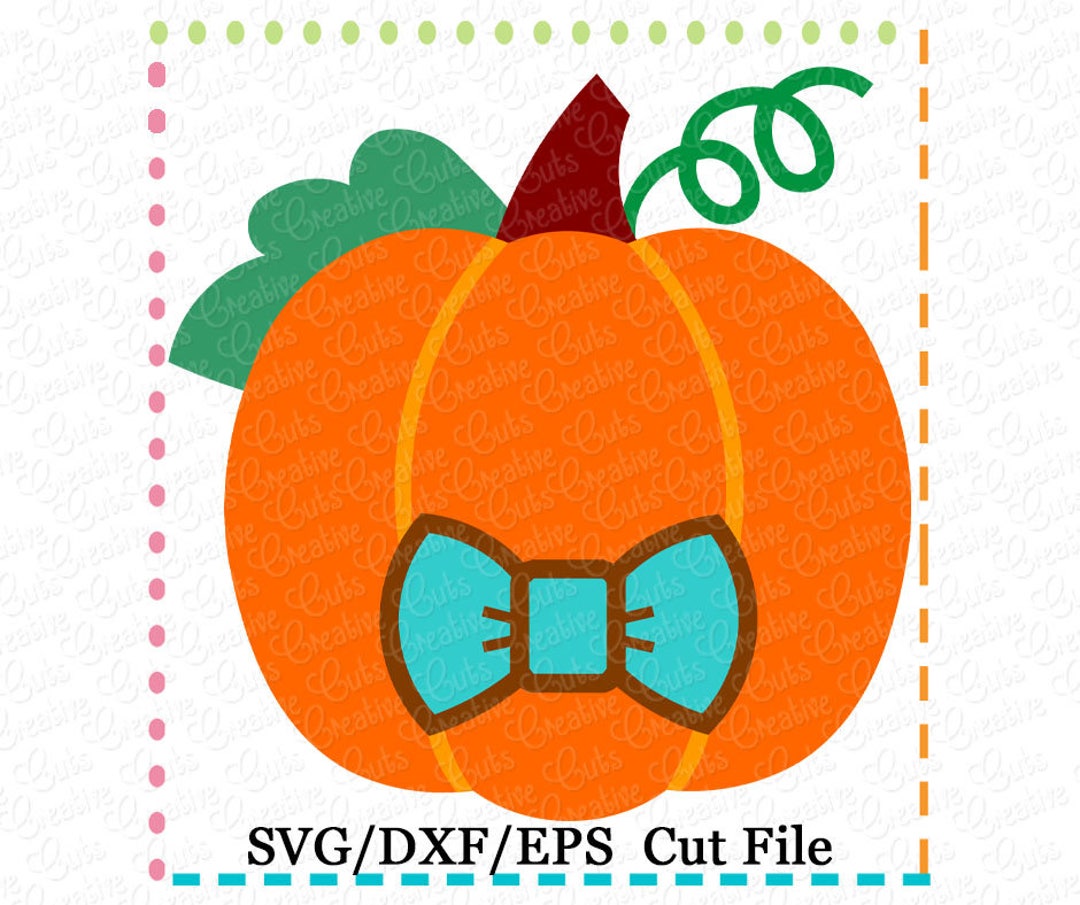 EXCLUSIVE SVG EPS Dxf Pumpkin Bow Tie Cutting File, Pumpkin Cut File ...