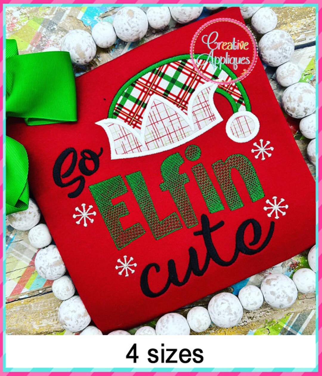 So Elfin Cute Applique Machine Embroidery Design 4 Sizes, Elf ...