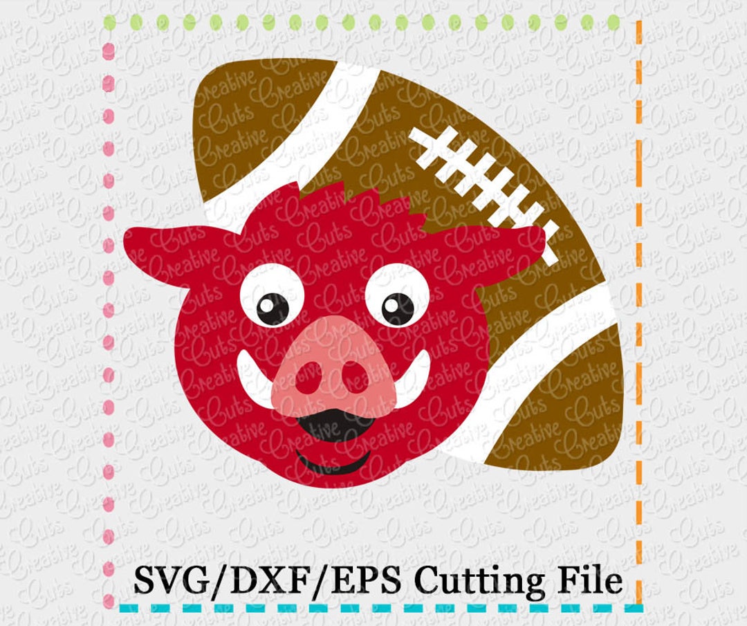 EXCLUSIVE SVG Eps DXF Cutting File Hog Football Svg, Mascot Svg ...