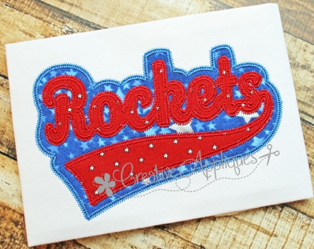 Rockets Digital Machine Embroidery Applique Design 6 Sizes, Rockets ...