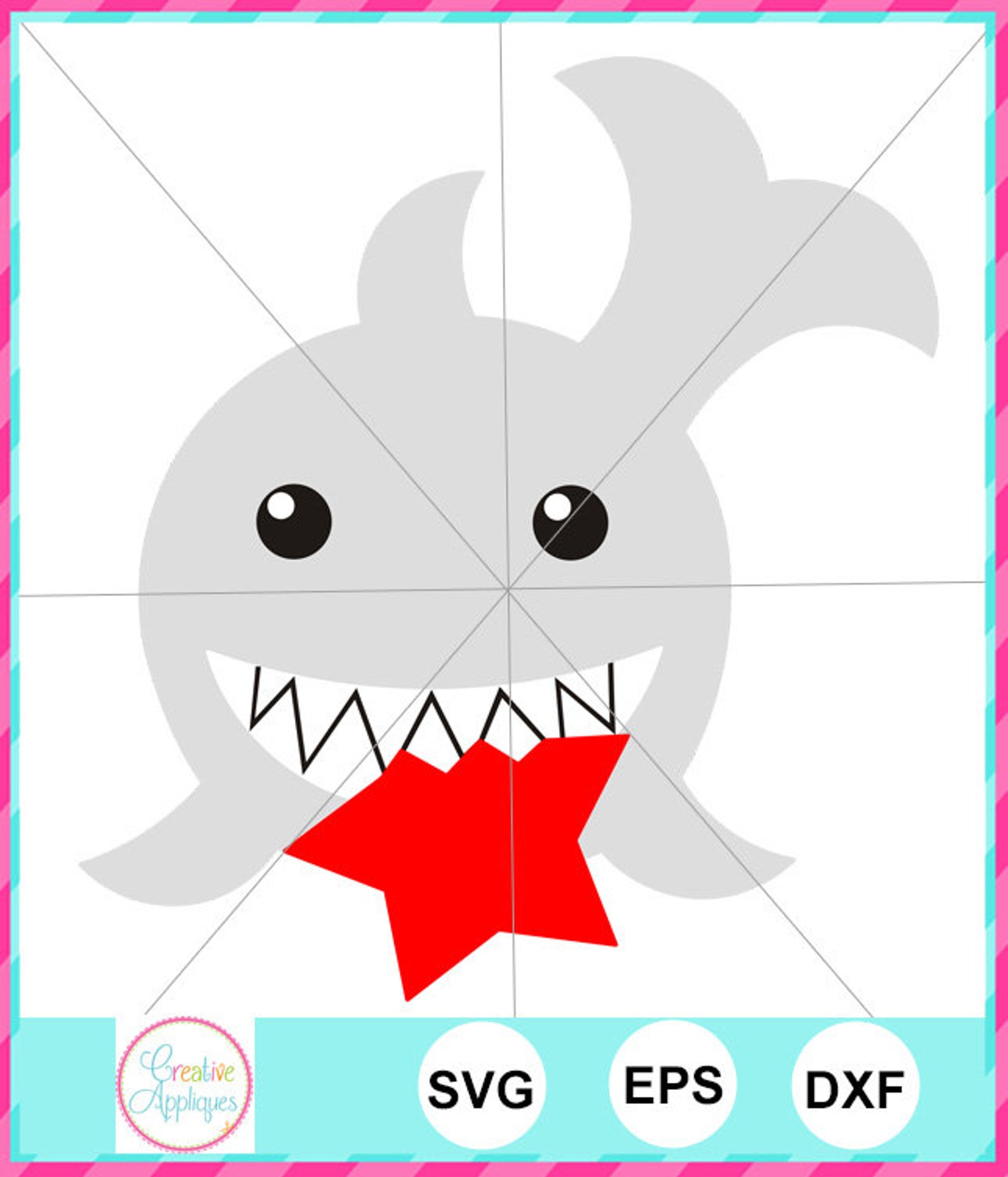 Shark Star Svg Cutting File Shark Svg Whale Svg Shark Svg - Etsy