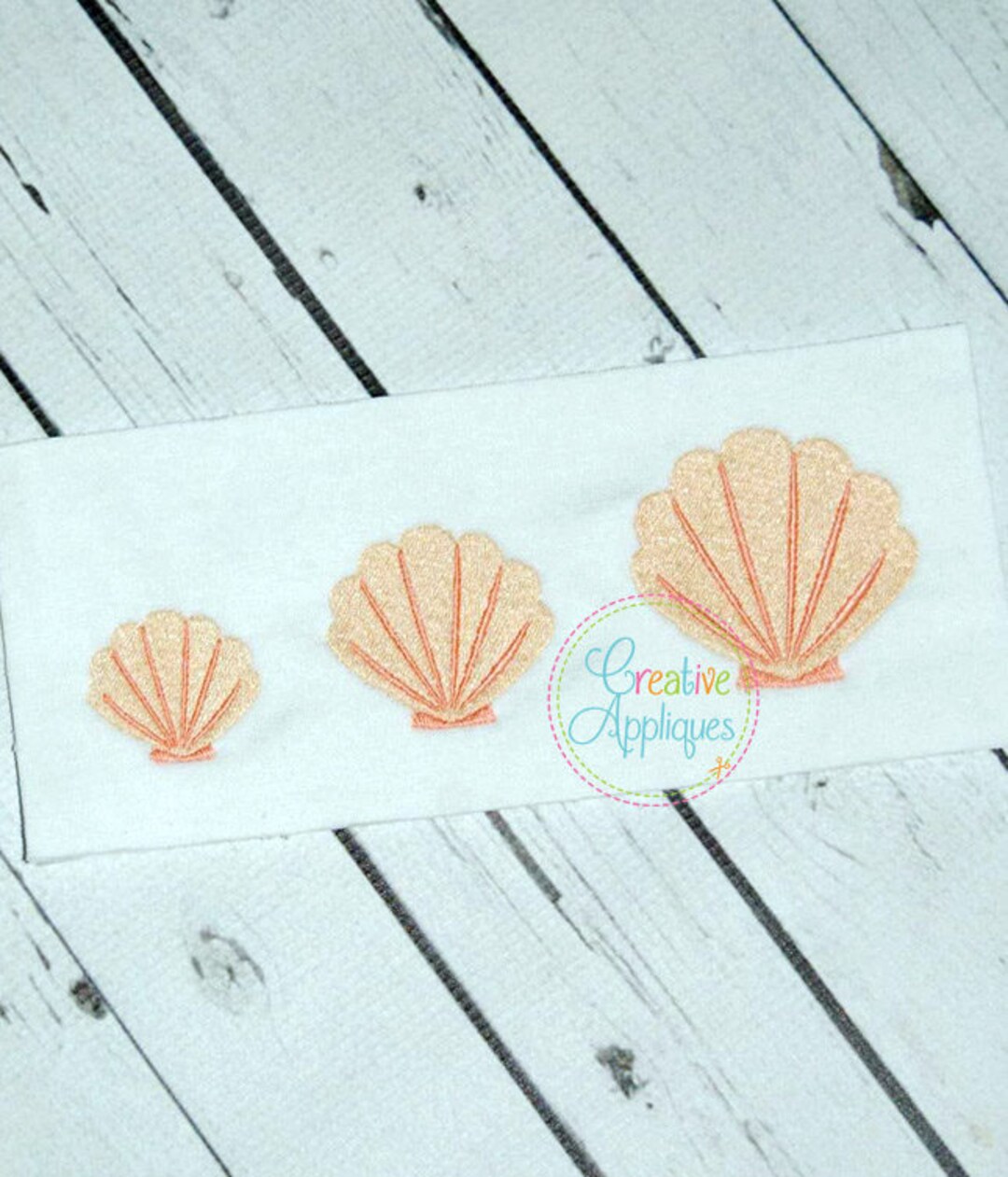 Clam Shell Miniature Digital Machine Embroidery Design 3 Sizes, Clam ...