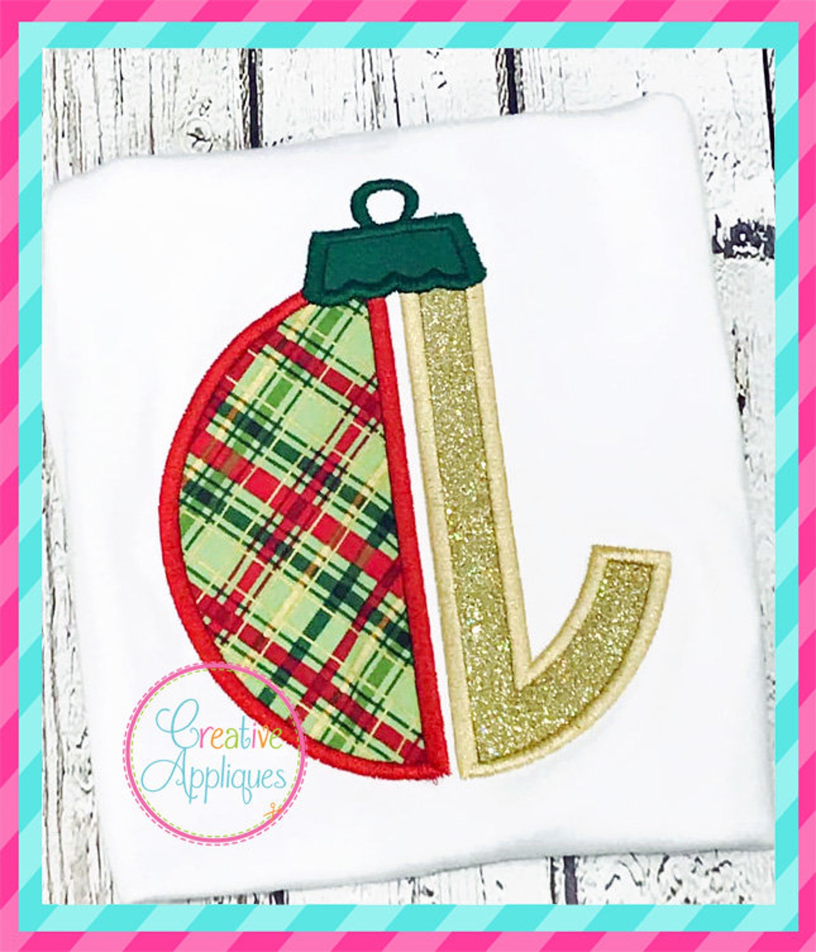 Ornament Alphabet Letters A-Z Applique Digital Machine Embroidery ...