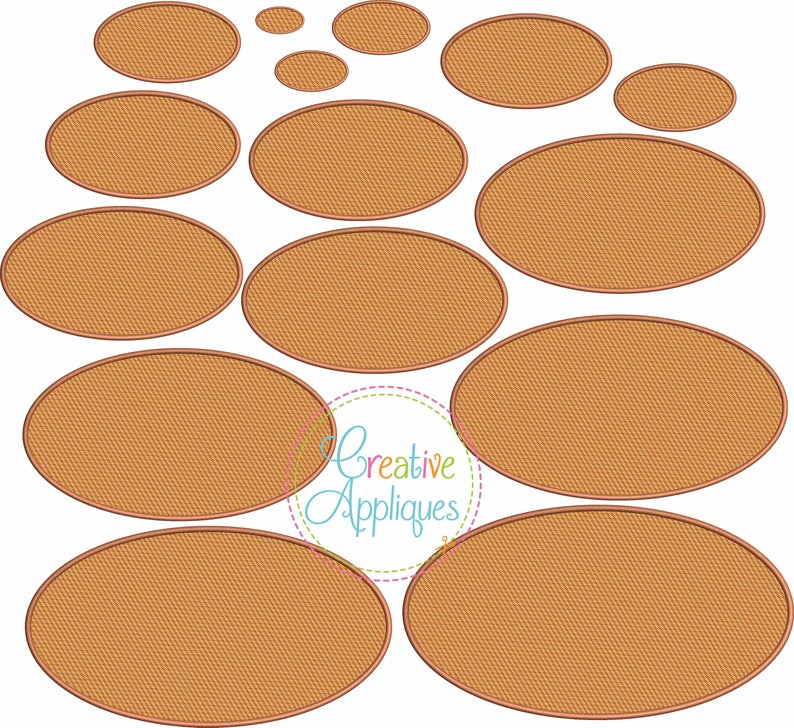 Embossed Oval Monogram Frame Digital Machine Embroidery Design - Etsy