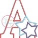 Stars Alphabet Letter Set A-Z Applique Machine Embroidery Design 4 ...