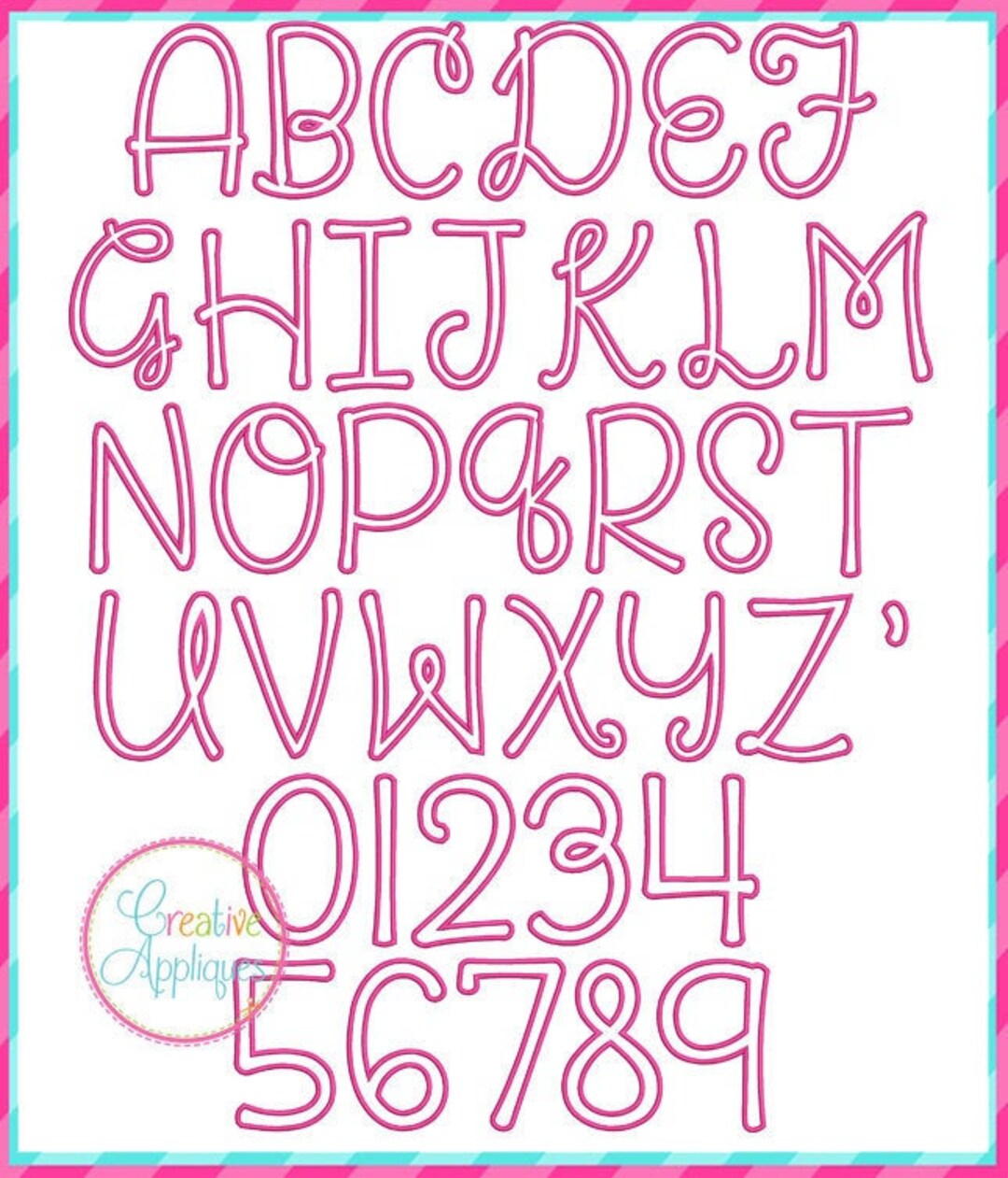 Say Something Applique Alphabet Letters A Thru Z, Numbers Digital ...