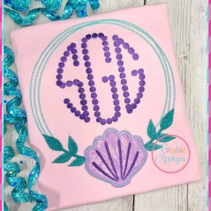 Beach Monogram Frame Digital Machine Embroidery Design 5 Sizes ...