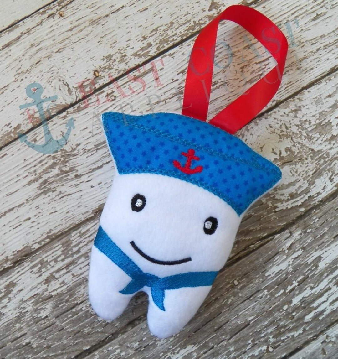 Sailor Tooth Pillow in the Hoop Design, Tooth Fairy Pillow, in the Hoop ...
