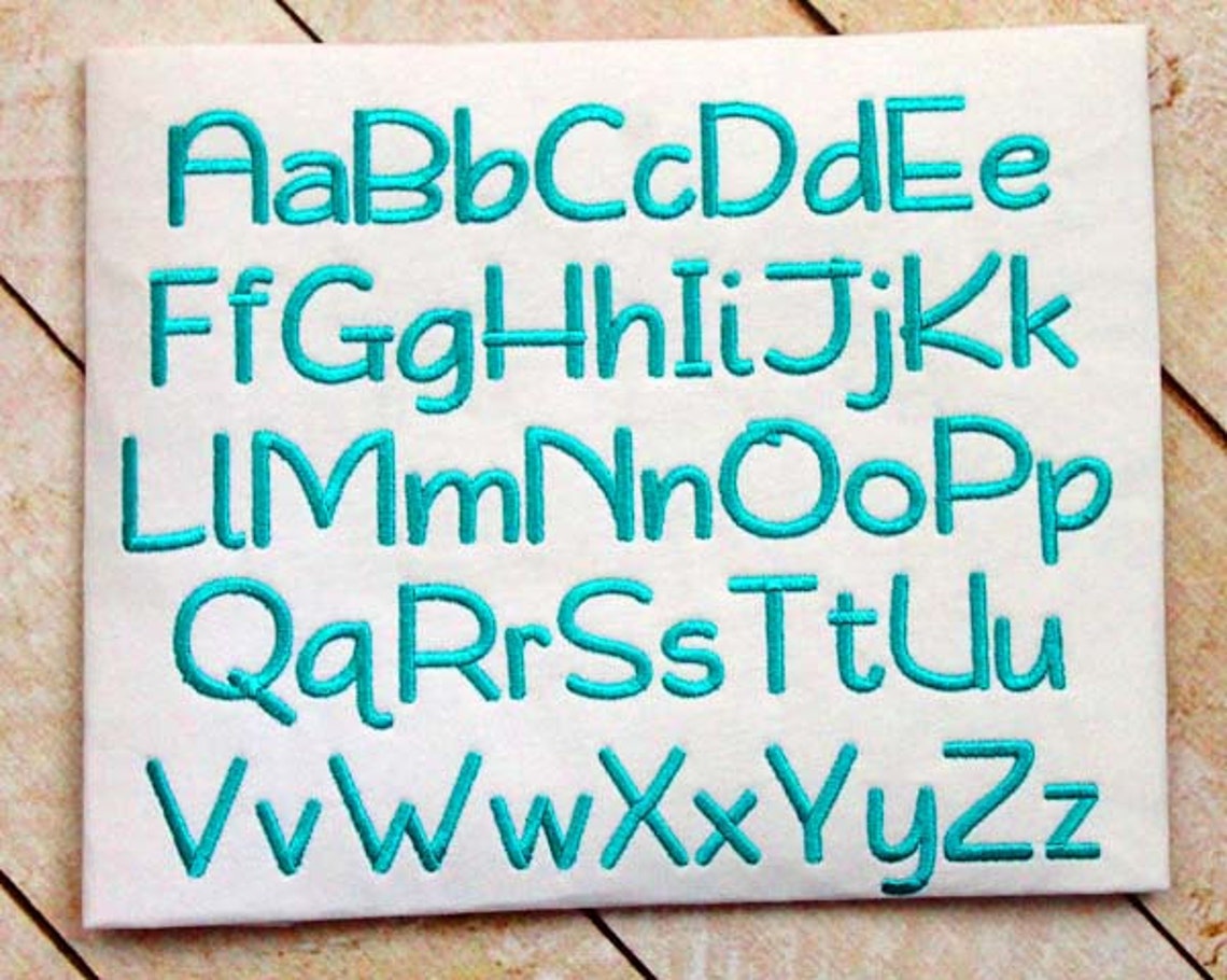 Playground 6 SIZES Embroidery Font Alphabet Digital Machine Embroidery ...