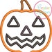 Jack-o-lantern Pumpkin Applique Digital Machine Embroidery - Etsy