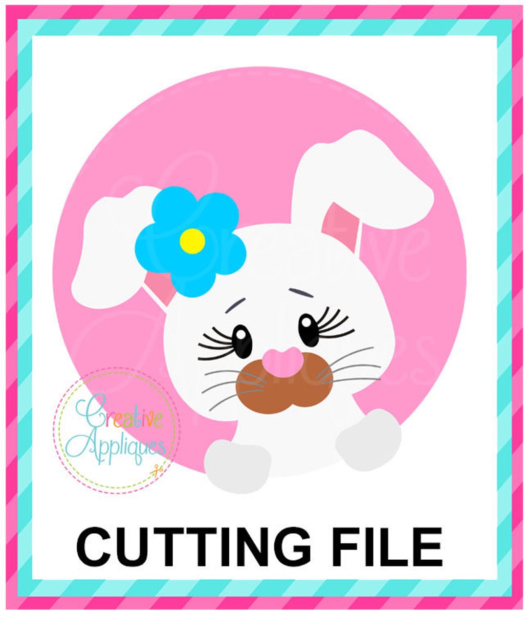 Girl Easter Bunny Rabbit SVG Cutting File, Bunny Svg, Easter Cut File ...