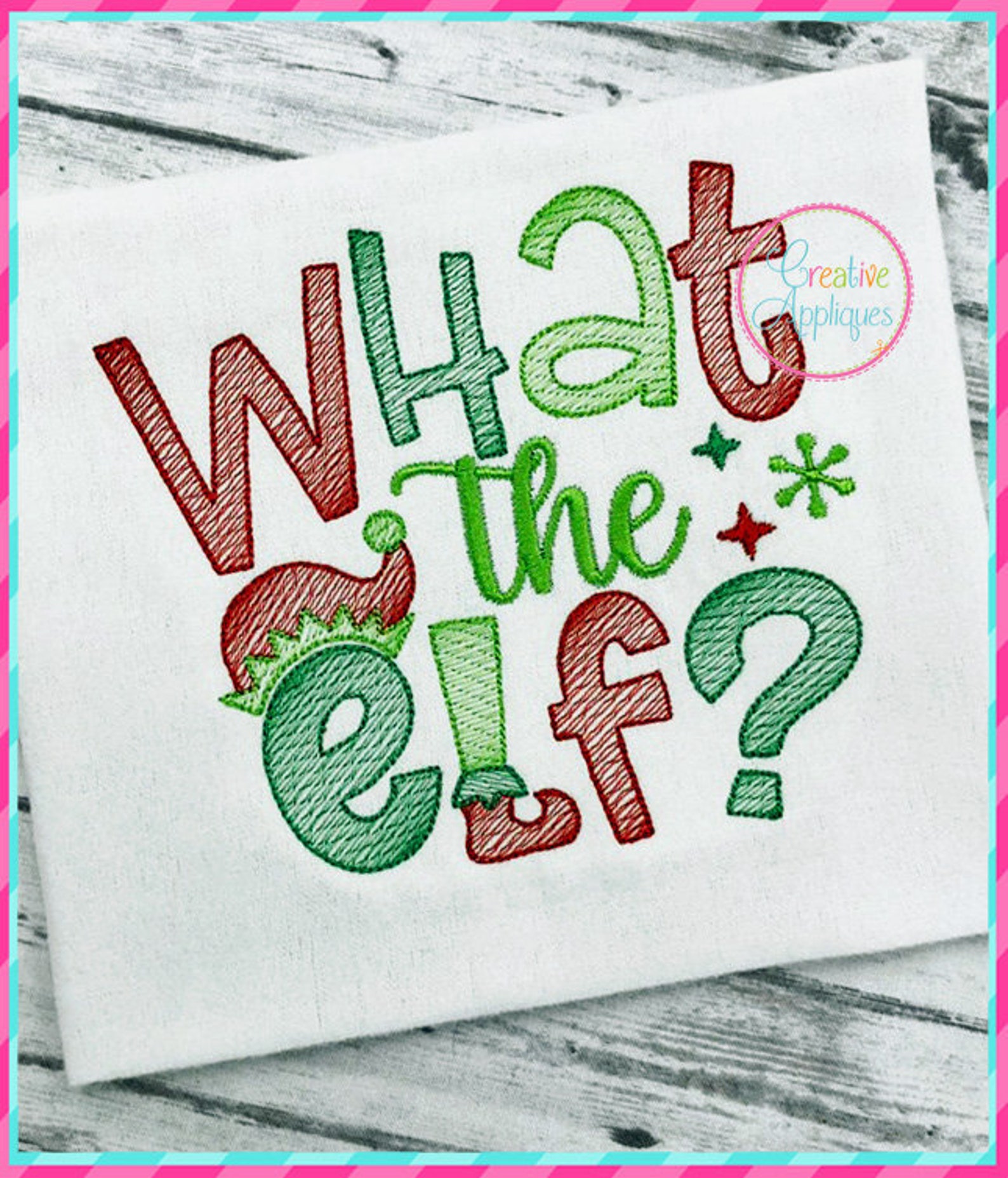 What the Elf Digital Machine Embroidery Design 4 Sizes, Elf Embroidery ...