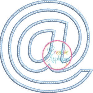 At Symbol Applique Digital Machine Embroidery Applique Design 10 Sizes ...