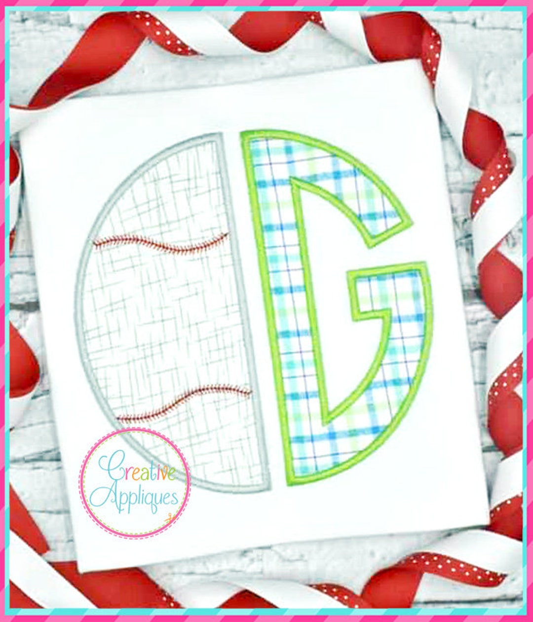 Baseball Softball Alphabet Applique Digital Machine Embroidery Design 6 ...