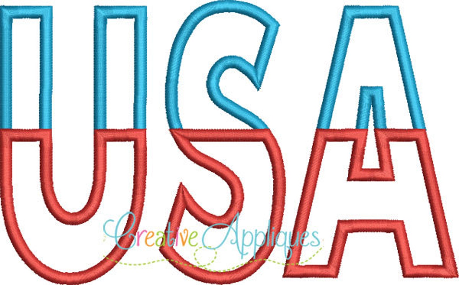 USA Patriotic Digital Machine Embroidery Applique Design 4 - Etsy
