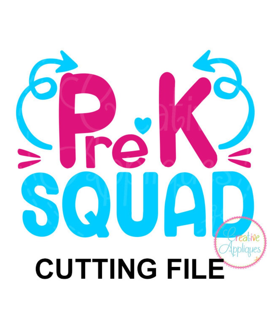 Pre-k Squad Svg Cutting File, Pre-k Cut File, Pre-k Cutting File, Pre-k ...