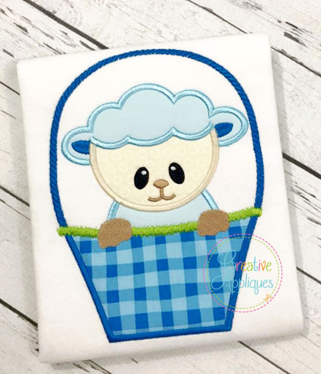 Lamb Easter Basket Applique Machine Embroidery Design 5 Sizes, Lamb ...