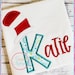 Striped Hat Applique Alphabet Letter Set A-Z Applique Machine ...