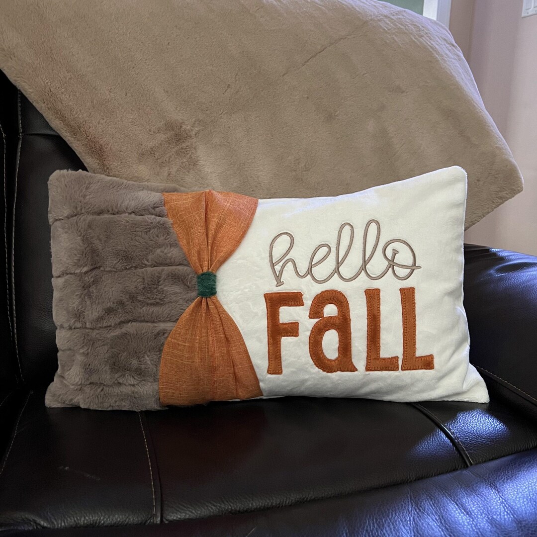 Hello Fall Applique Design, Machine Embroidery Design, Fall Applique ...
