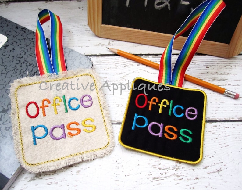 Office School Pass ITH in the Hoop Digital Machine - Etsy