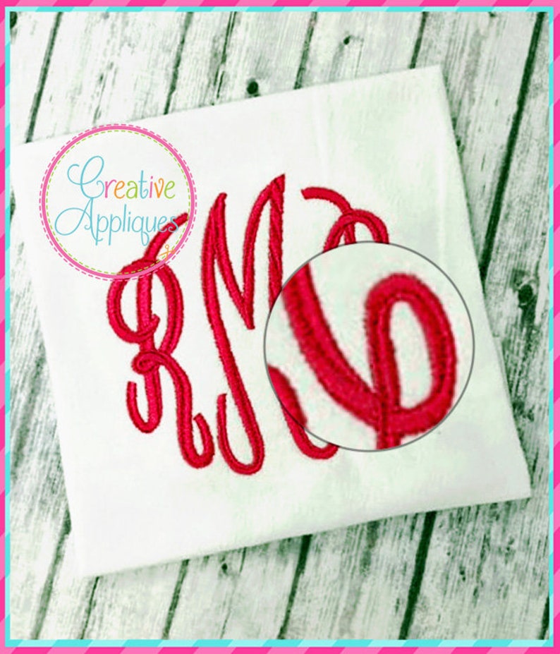 5 Sizes 3 Letter Master Circle Embroidery Monogram Alphabet - Etsy