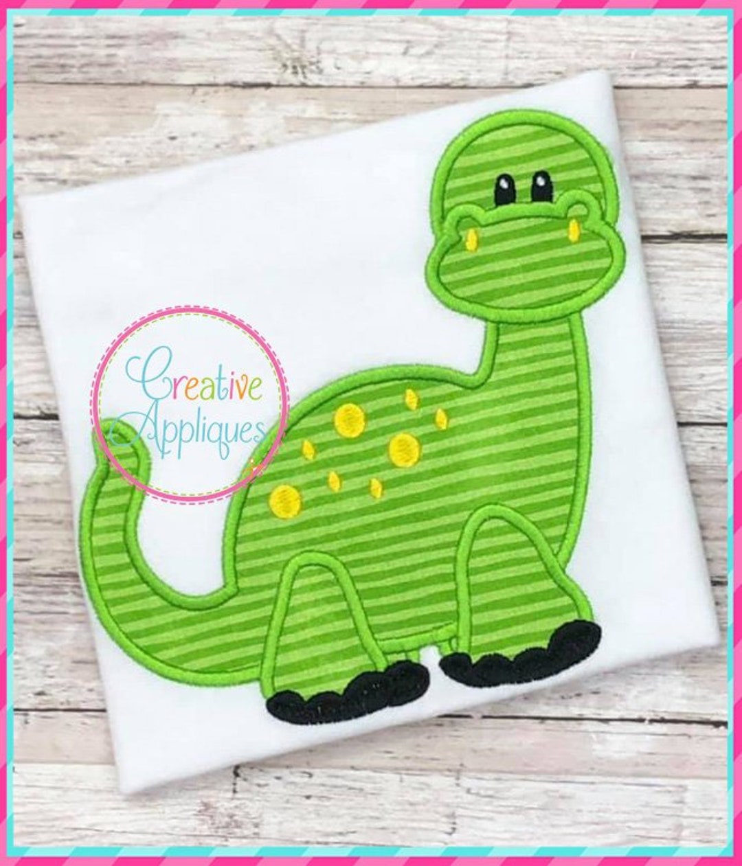Dinosaur Digital Machine Embroidery Applique Design 5 Sizes, Dinosaur ...