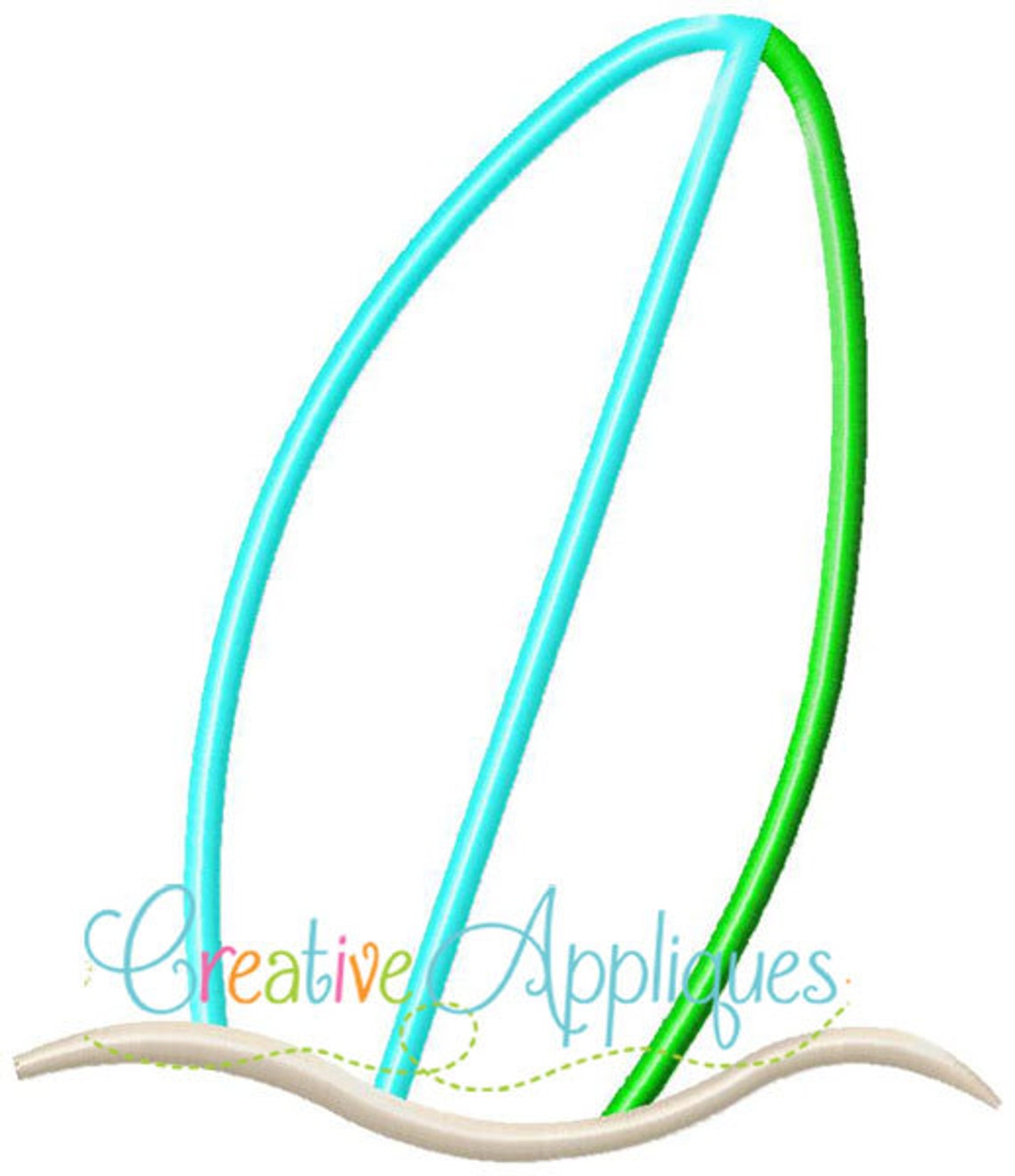 Surfboard Machine Embroidery Applique Design - Etsy