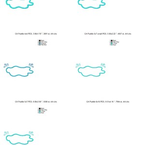 Puddle Applique Design, Machine Embroidery, Embroidery Design, Machine ...