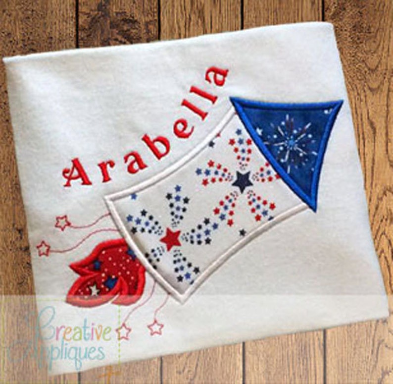 Firecracker Red White Boom Digital Machine Embroidery Applique Design 4 ...