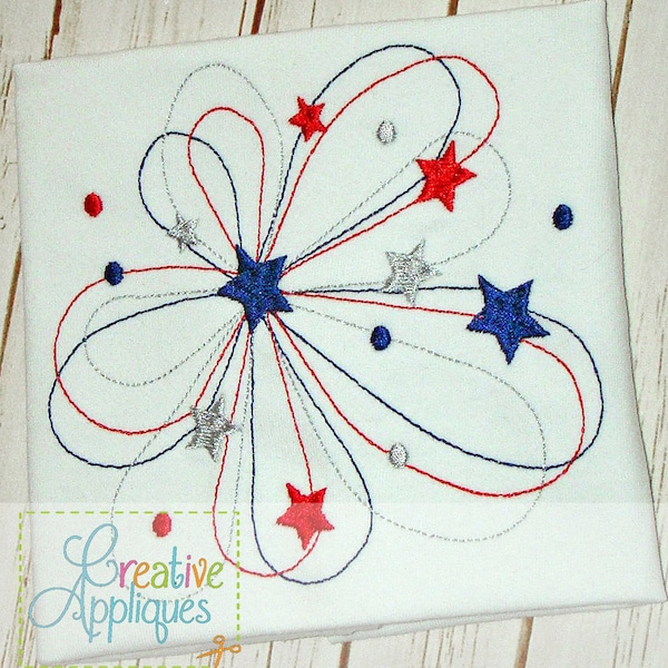 Firework Embroidery - Etsy