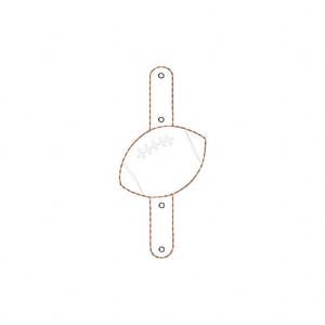 Football Double Snap Tab in the Hoop Design, in the Hoop Key Tag ...