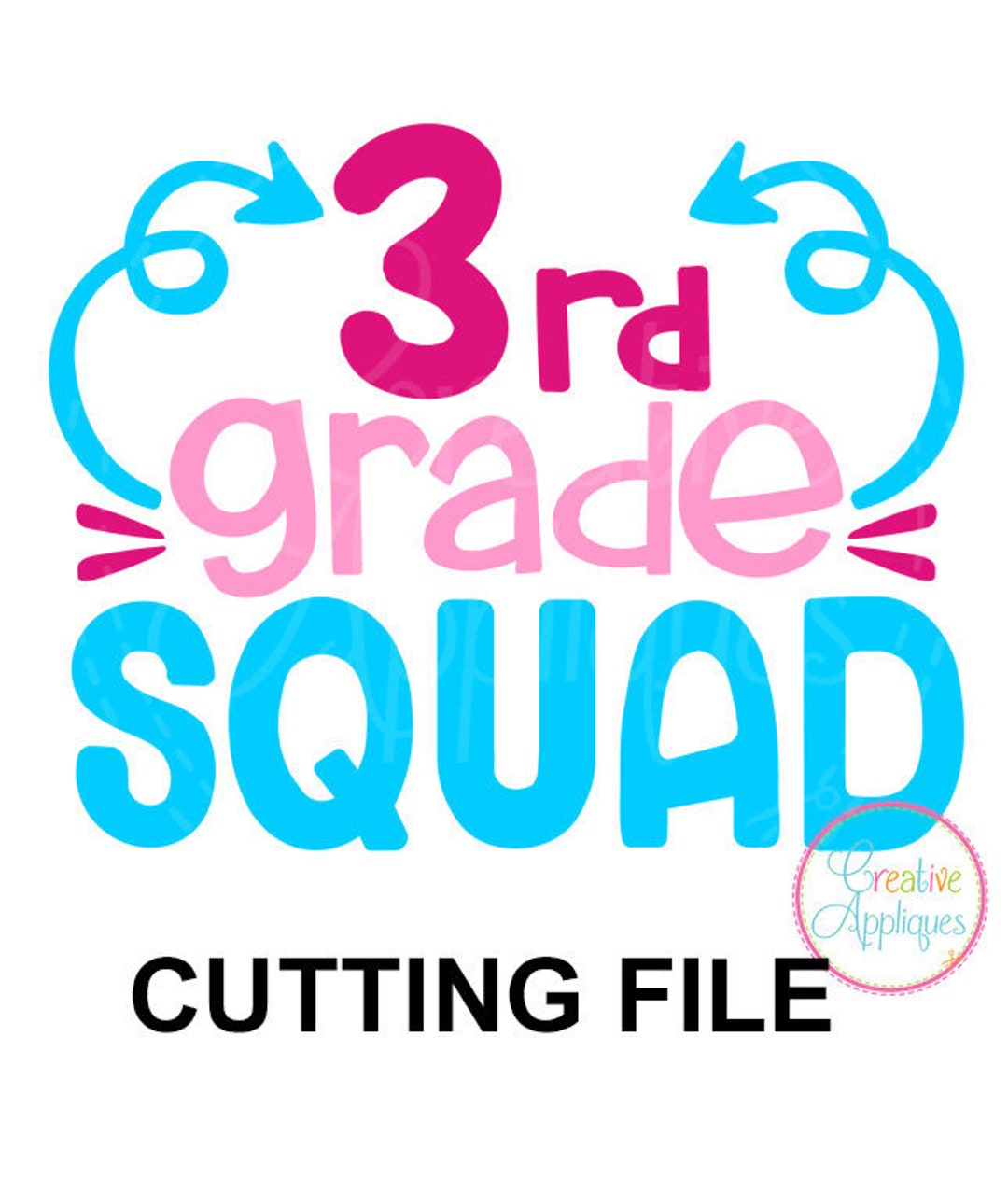 3rd Grade Squad Svg Cutting File, 3rd Grade Svg Cut File, 3rd Grade ...